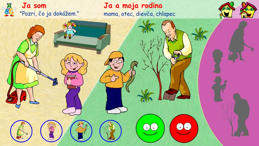 Interaktívna hra z ABC Materské školy - ja a moja rodina, uhádni kto ...