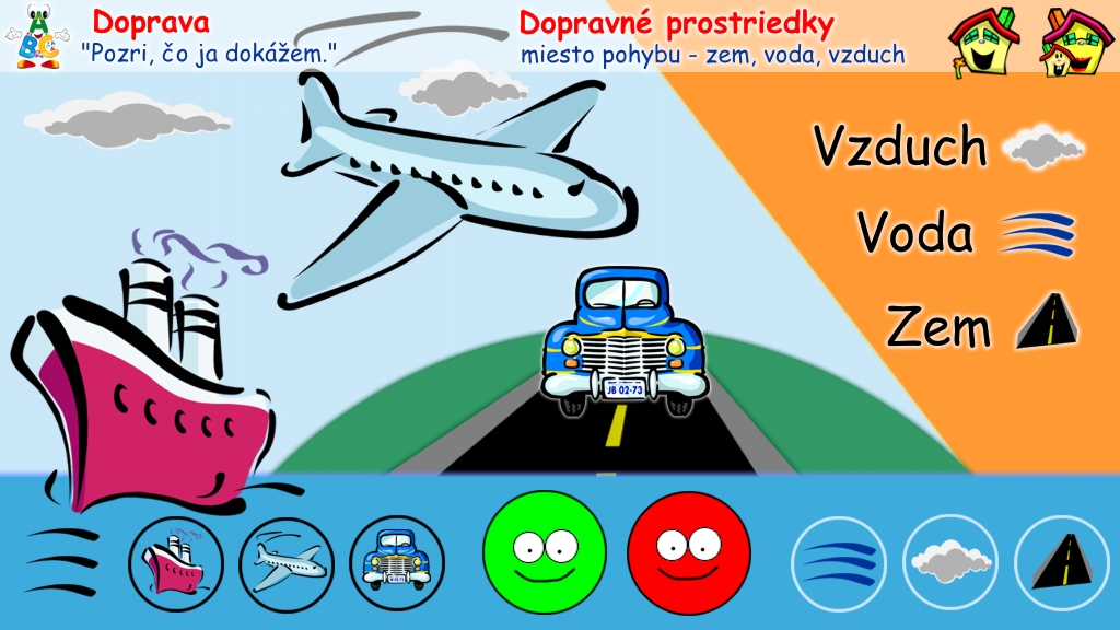 Interaktívna hra z ABC Materské školy - kde sa pohybujú dopravné ...